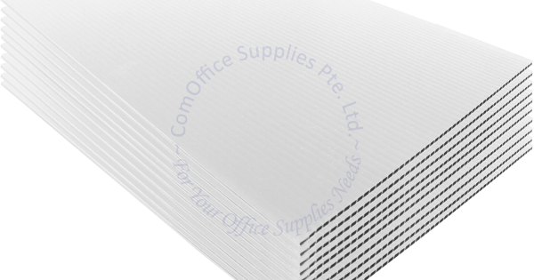 CORRUGATED PLASTIC BOARD 500x740x3MM - WHITE